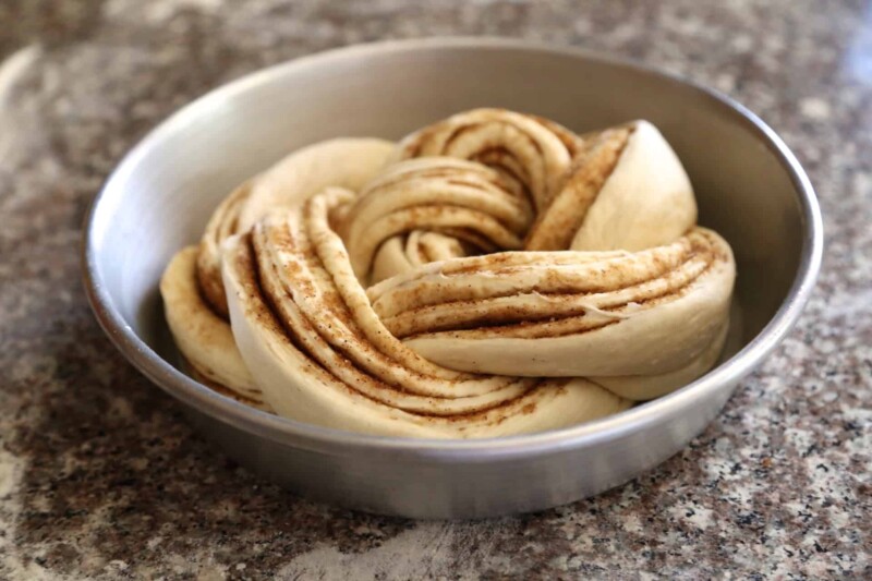 Russian Rose Bread (Braided Cinnamon Wreath) - Little Sunny Kitchen