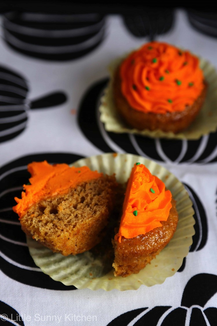 Pumpkin Cupcakes - Little Sunny Kitchen