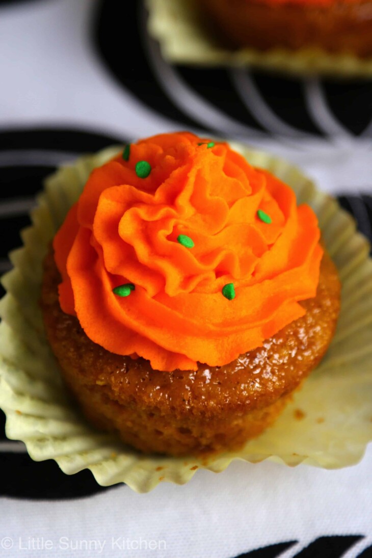 Pumpkin Cupcakes - Little Sunny Kitchen
