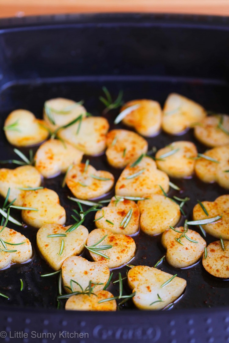 Roasted Heart Potatoes - Little Sunny Kitchen