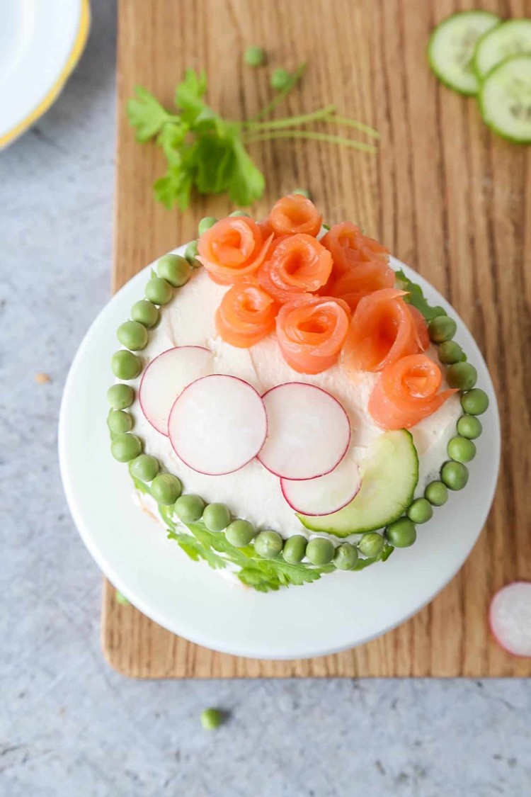Easy Sandwich Cake (Swedish Smorgastarta) - Little Sunny Kitchen