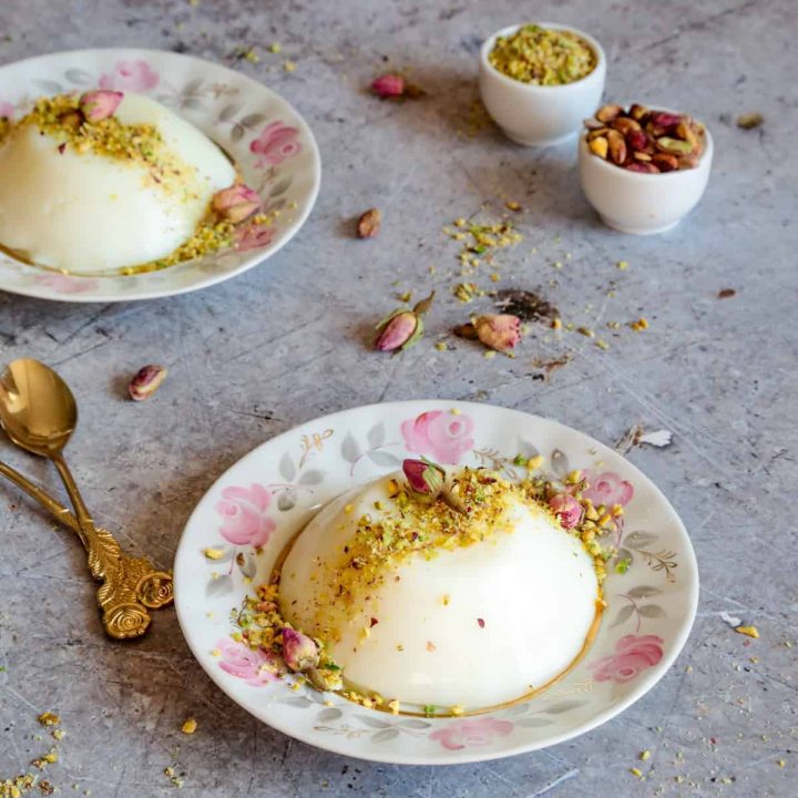 Mouhalabieh (Middle Eastern Milk Pudding) - Little Sunny Kitchen