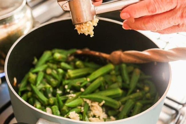 Bamya Middle Eastern Okra Stew - Little Sunny Kitchen
