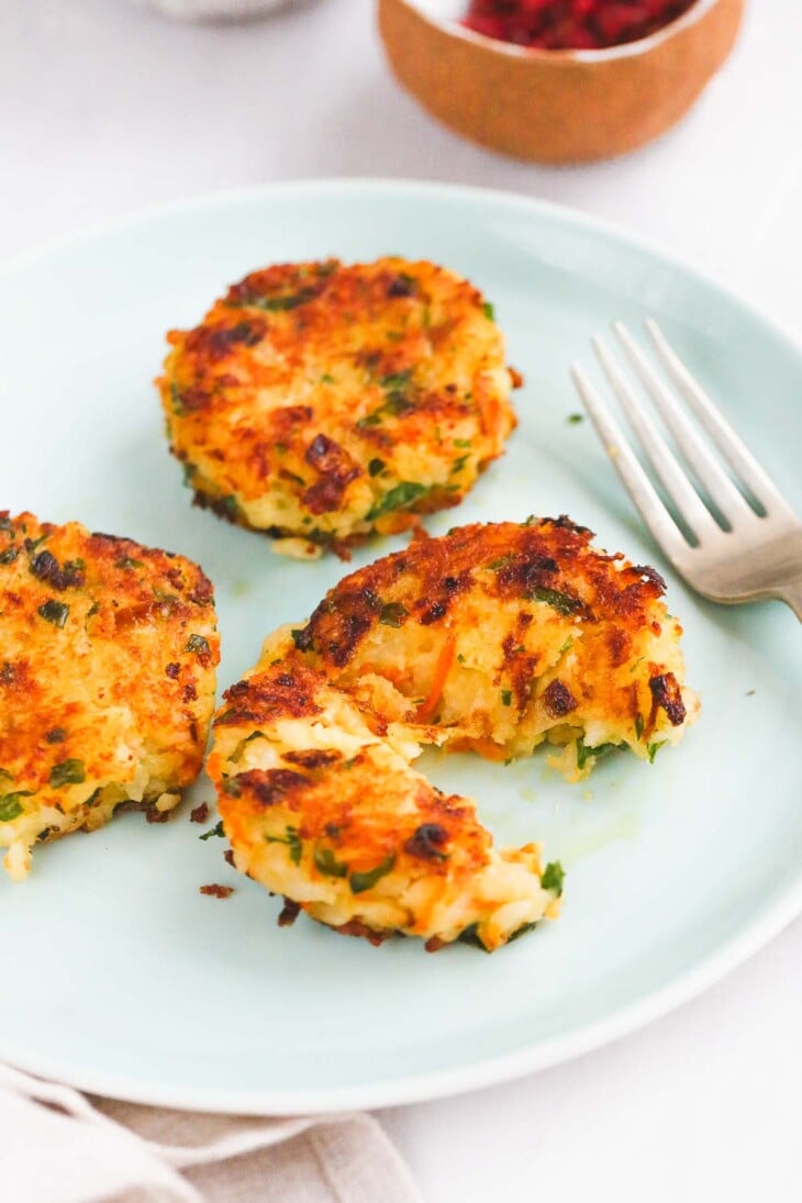 Vegan Potato Cakes with Carrot and Rice - Little Sunny Kitchen