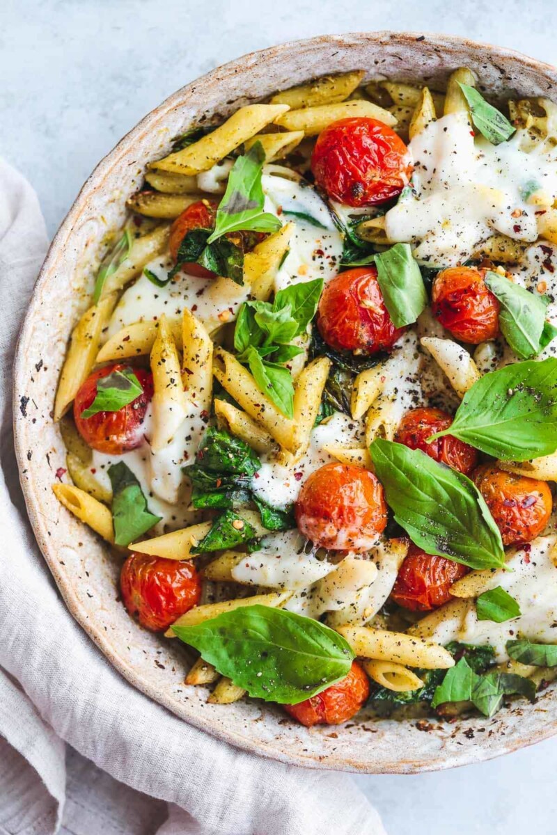 Caprese Pasta Bake - Little Sunny Kitchen