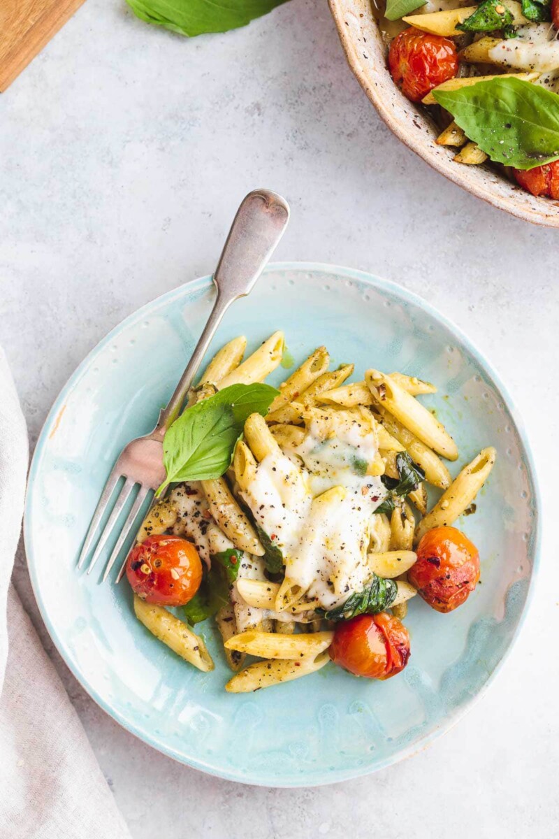 Caprese Pasta Bake - Little Sunny Kitchen