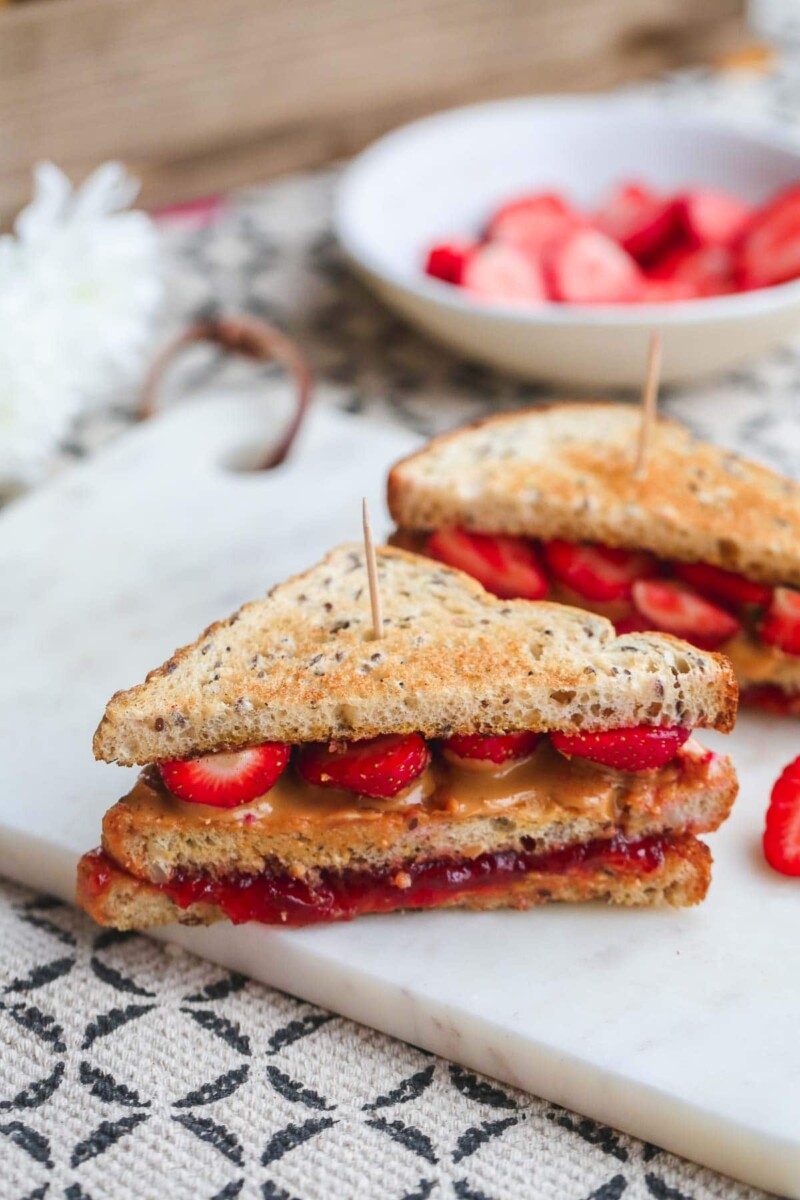 Peanut Butter and Jelly Sandwich - Little Sunny Kitchen