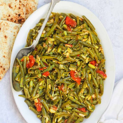 Fasolia Bi Zeit (Middle Eastern Green Beans) - Little Sunny Kitchen