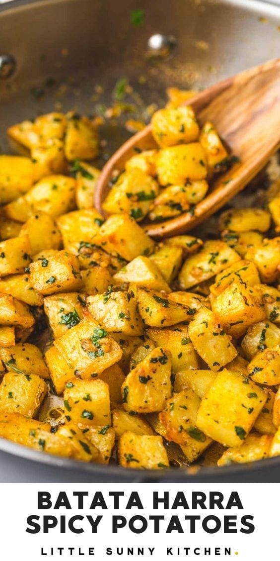 Batata Harra (Spicy Lebanese Potatoes) - Little Sunny Kitchen