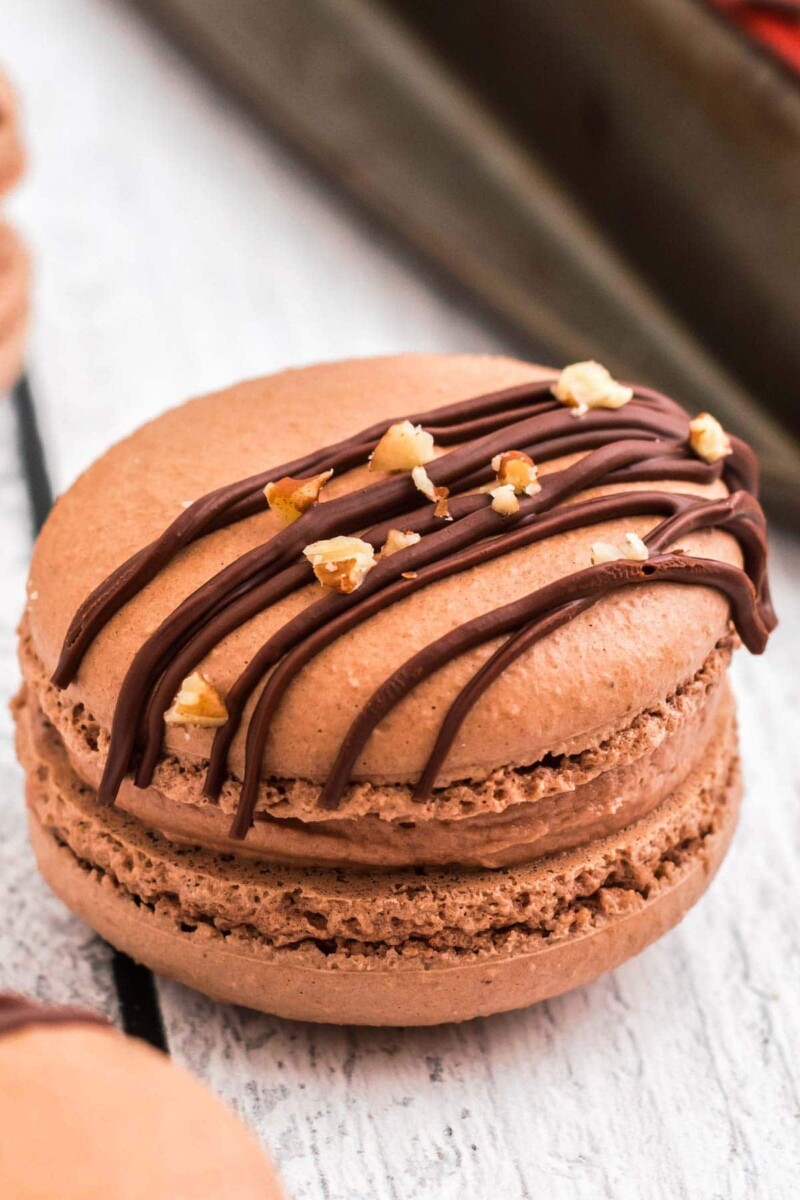 Chocolate Macarons (Step by Step Recipe!) - Little Sunny Kitchen