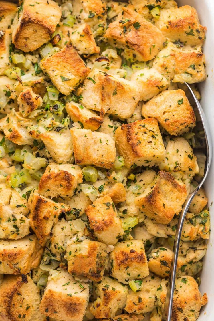 Buttery Herb Stuffing Recipe - Little Sunny Kitchen