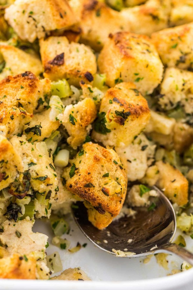Buttery Herb Stuffing Recipe - Little Sunny Kitchen