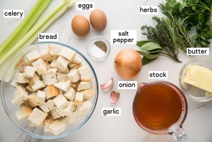 Buttery Herb Stuffing Recipe - Little Sunny Kitchen