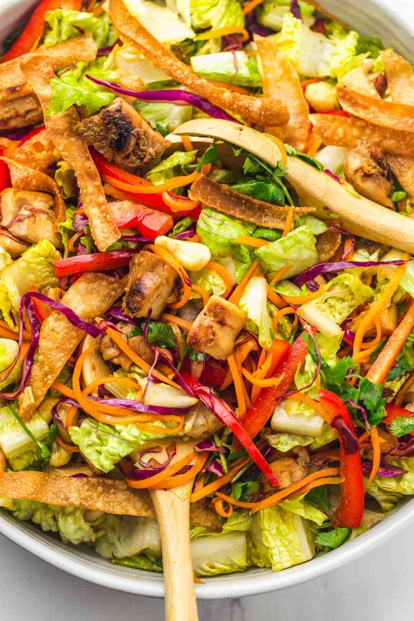 Asian Chicken Salad (With Homemade Dressing) - Little Sunny Kitchen