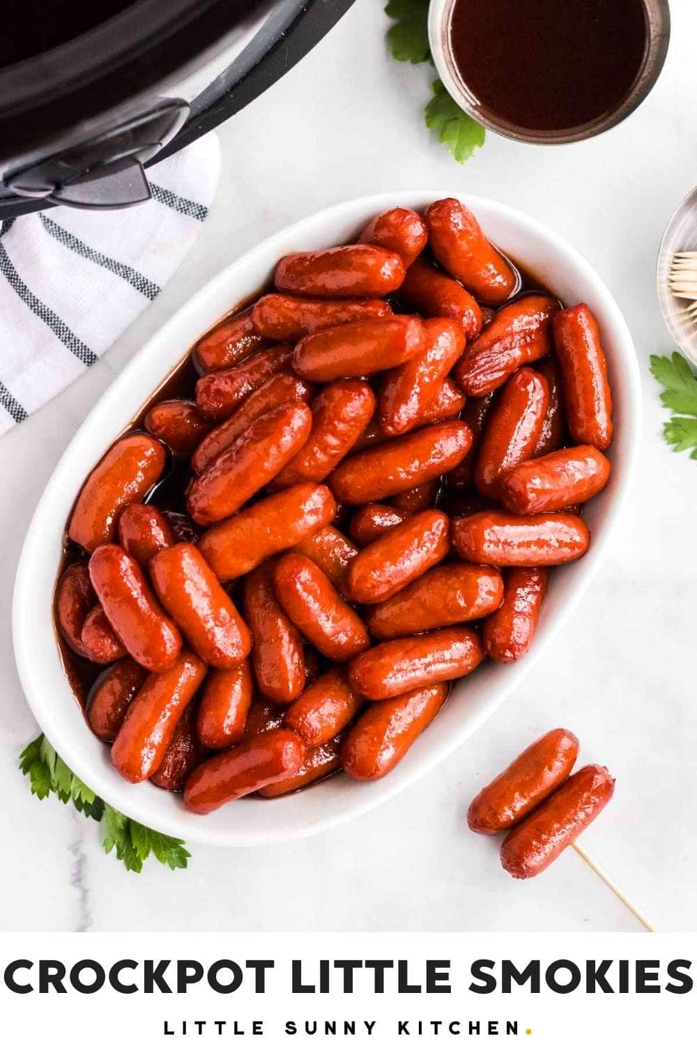 3-ingredient Crockpot Little Smokies Recipe | Little Sunny Kitchen
