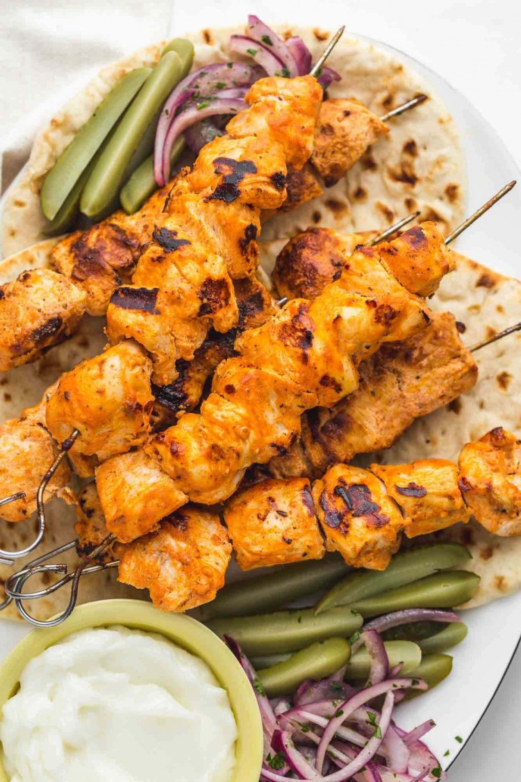 Authentic Shish Tawook Chicken Skewers Recipe | Little Sunny Kitchen