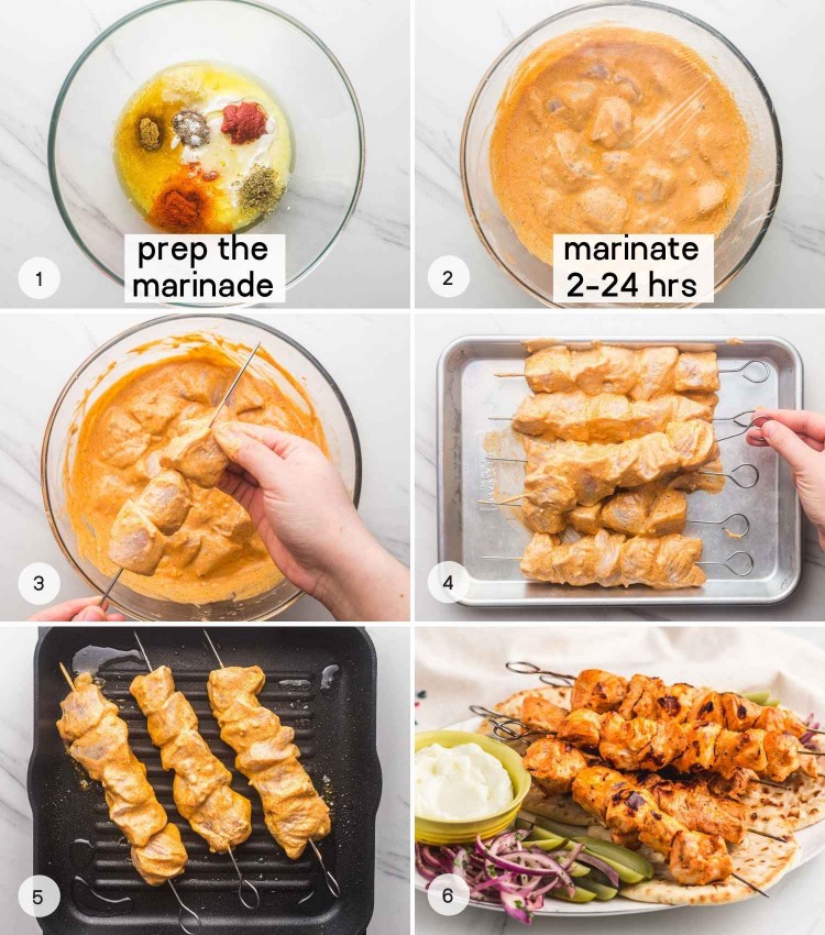 Authentic Shish Tawook Chicken Skewers Recipe | Little Sunny Kitchen