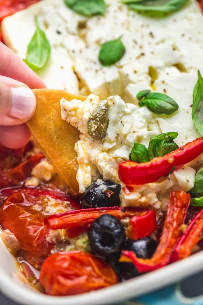 Mediterranean Baked Feta Dip - Little Sunny Kitchen