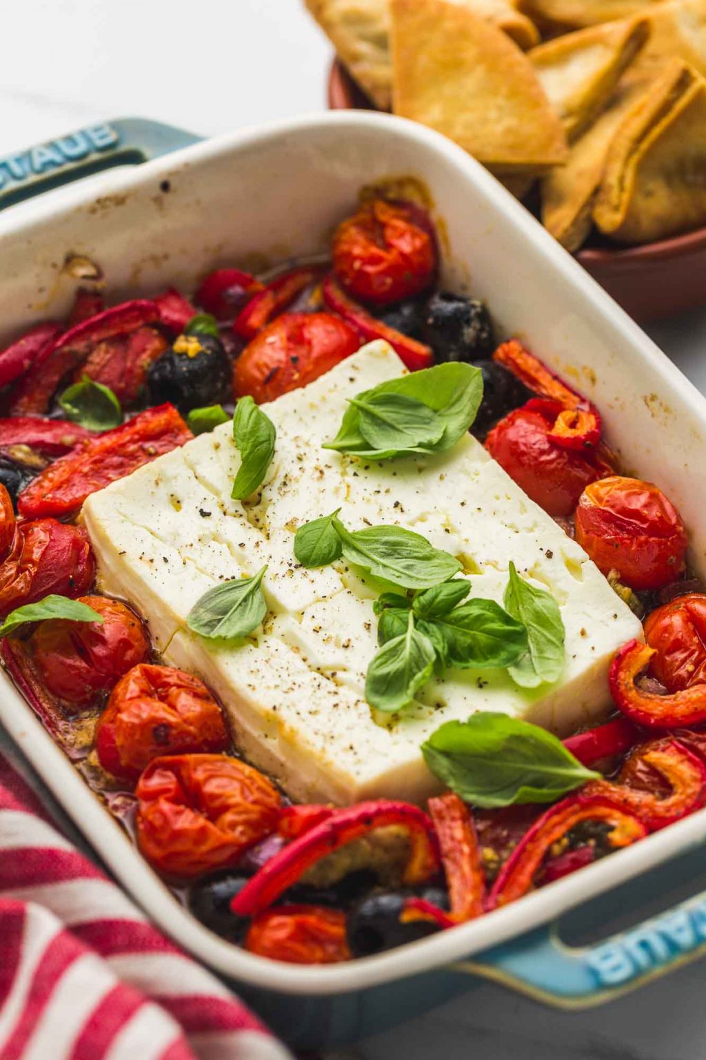 Mediterranean Baked Feta Dip - Little Sunny Kitchen