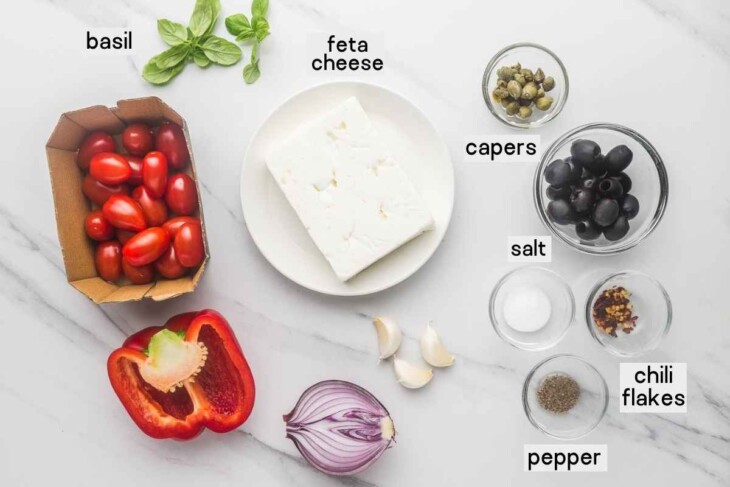 Mediterranean Baked Feta Dip - Little Sunny Kitchen