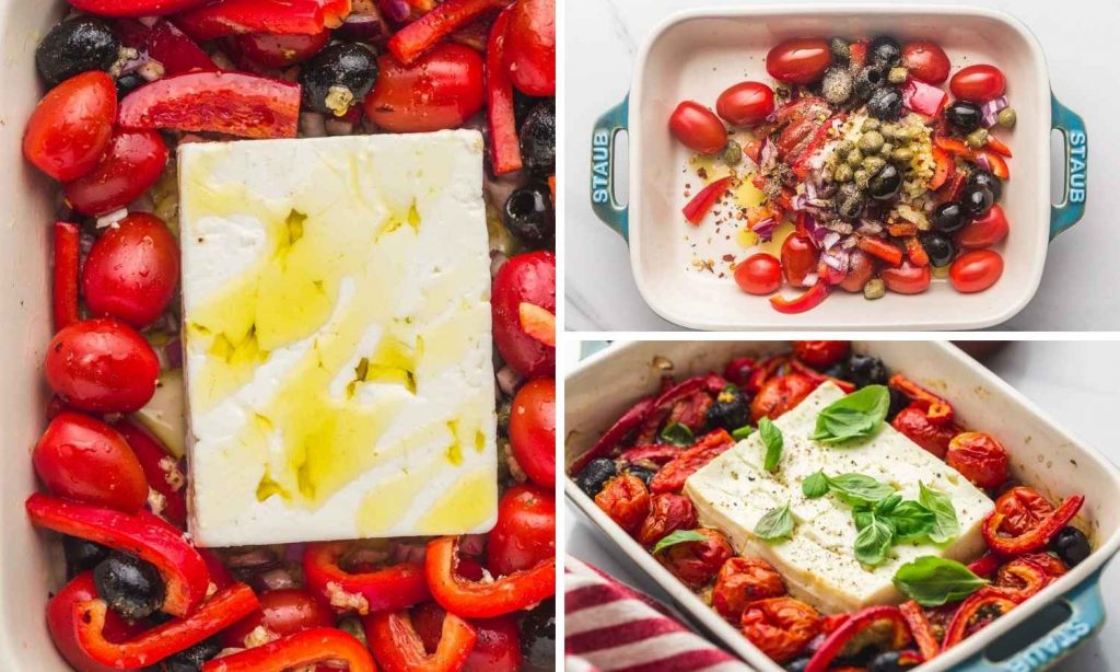 Mediterranean Baked Feta Dip - Little Sunny Kitchen