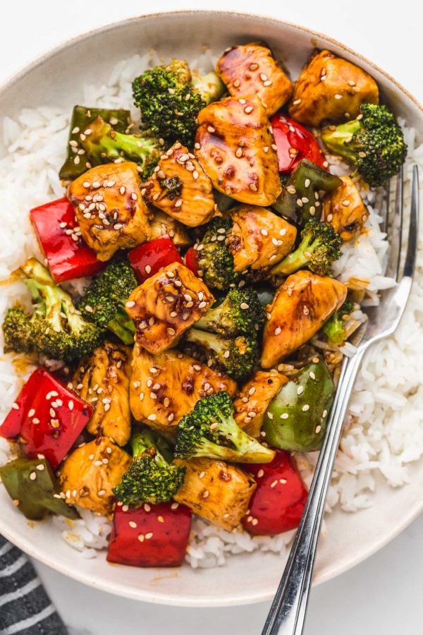 Easy Teriyaki Chicken Stir Fry Recipe | Little Sunny Kitchen