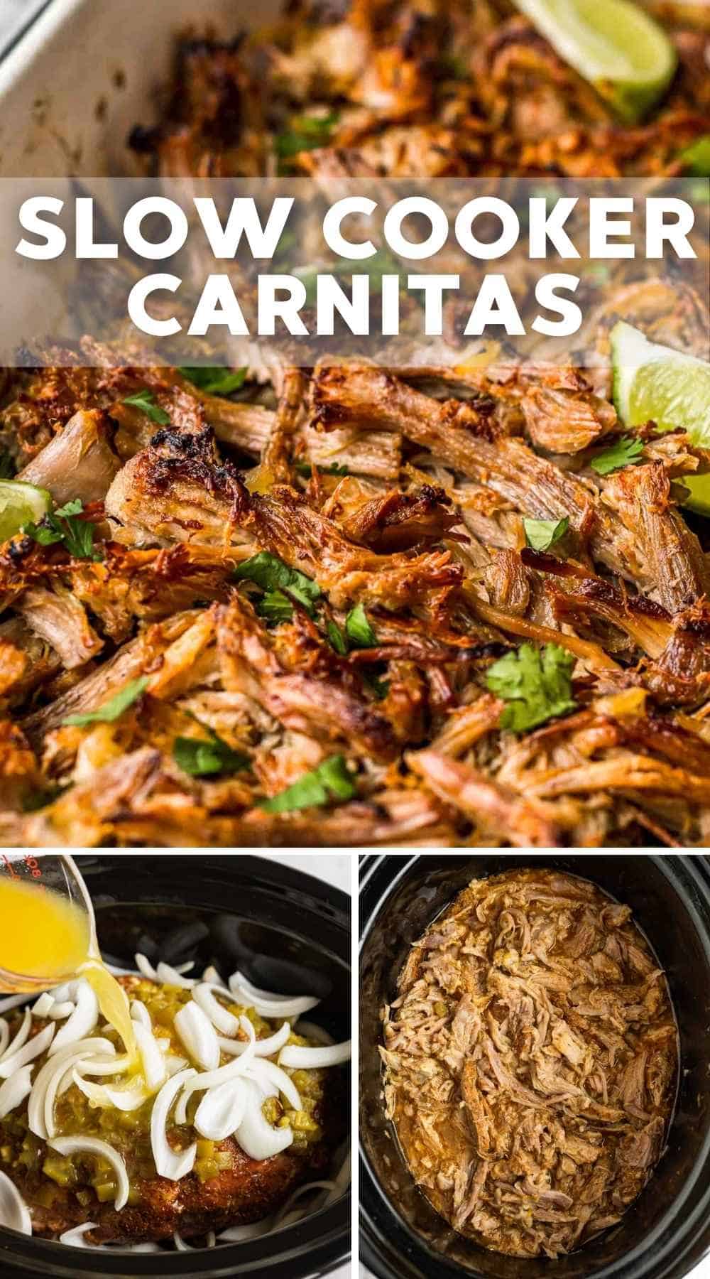 Crispy Slow Cooker Carnitas Recipe | Little Sunny Kitchen