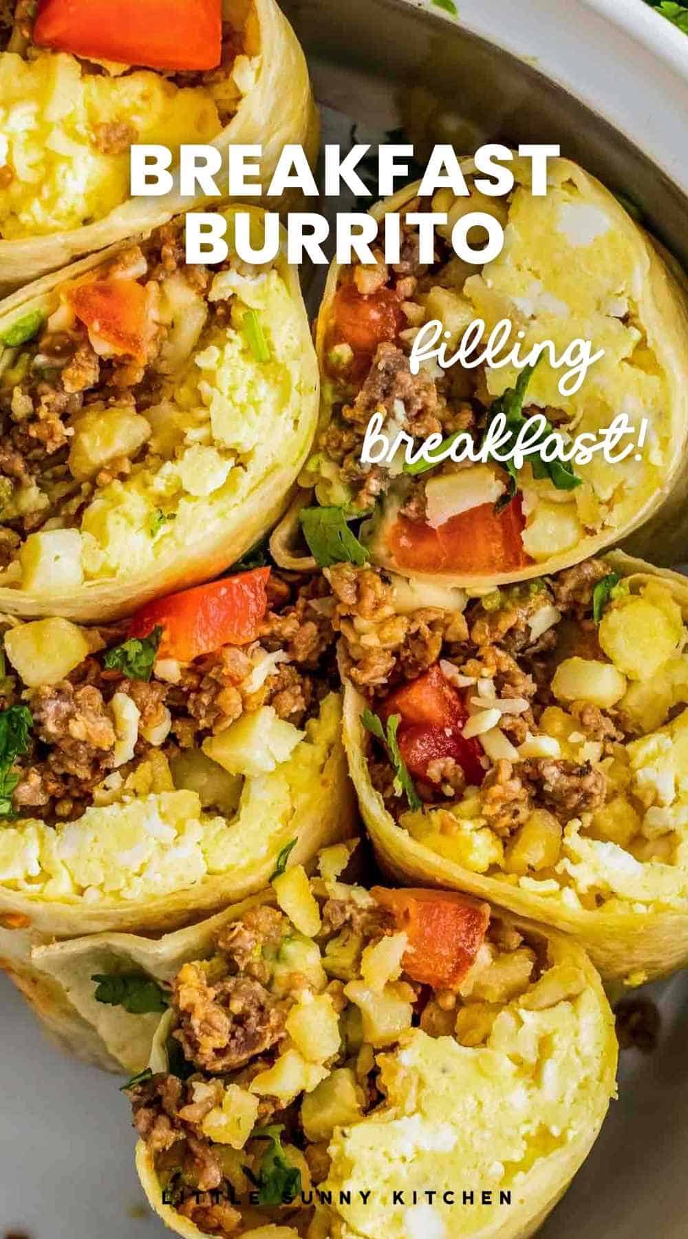 Breakfast Burrito Recipe (Freezer Friendly) - Little Sunny Kitchen