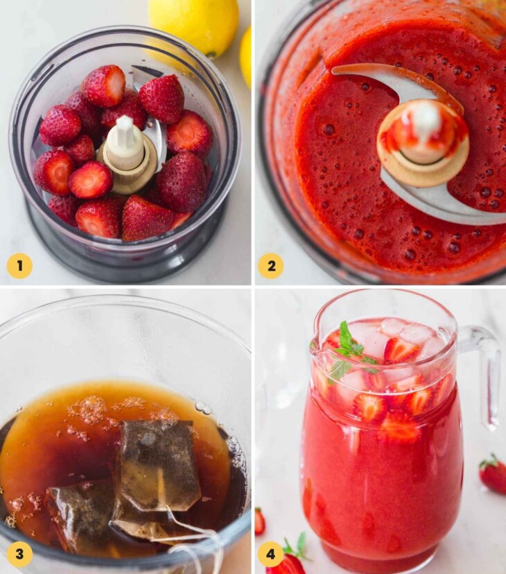 Iced Strawberry Tea (Easy Summer Drink!) - Little Sunny Kitchen