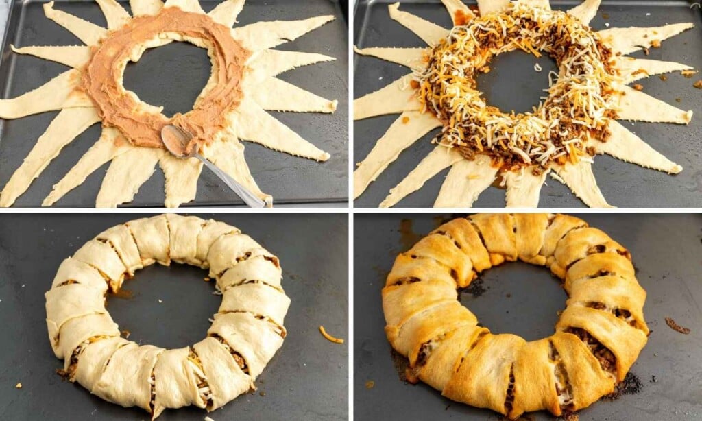 Easy Taco Ring Recipe (Appetizer or Dinner) - Little Sunny Kitchen