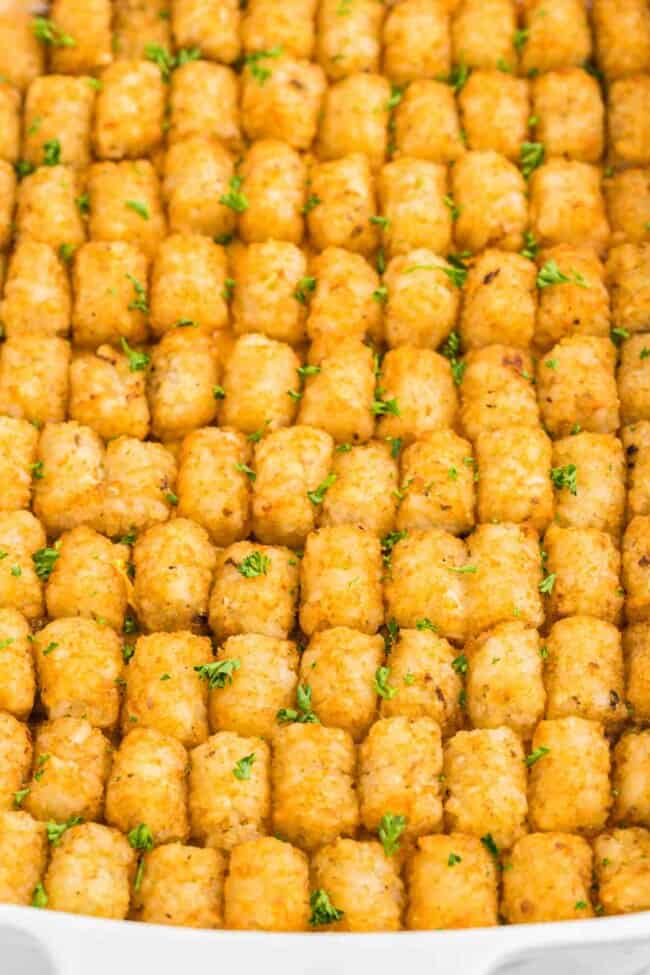 Cowboy Casserole Recipe (Tater Tot Casserole) - Little Sunny Kitchen