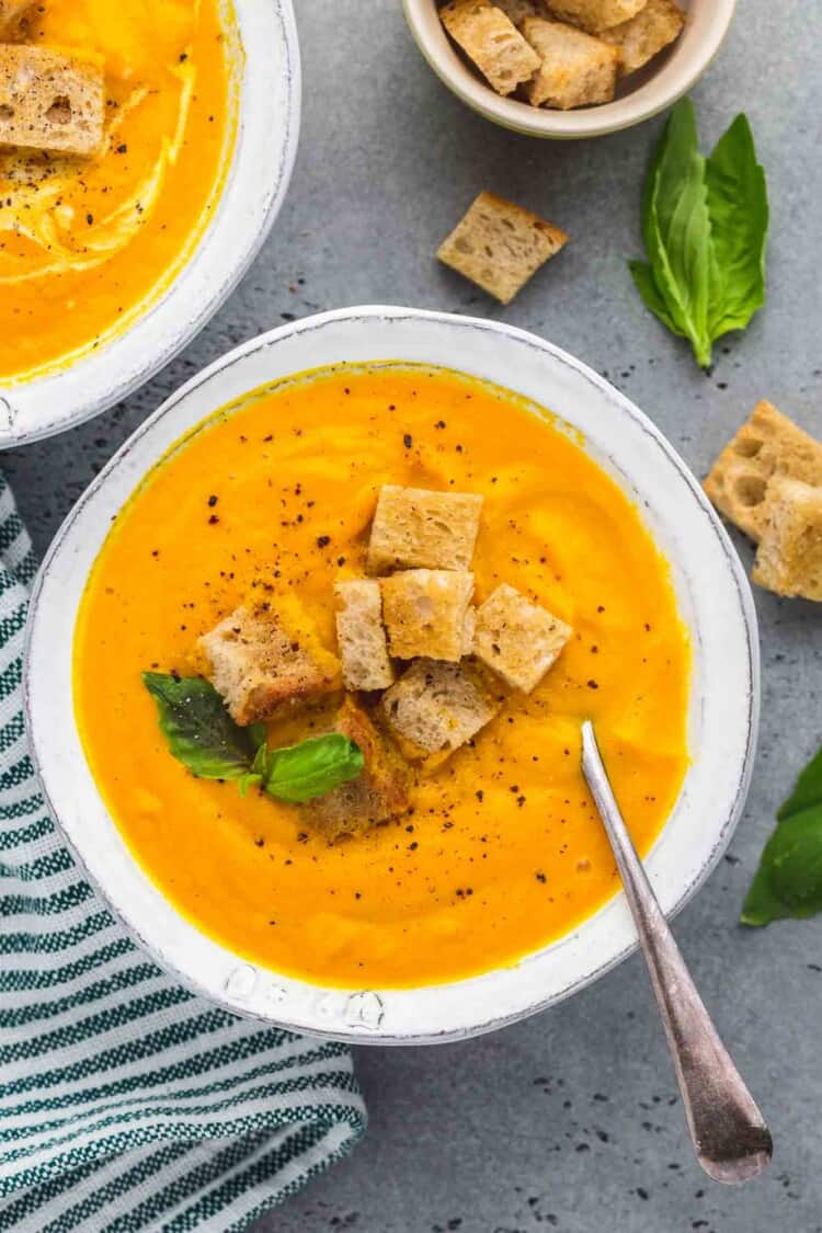 Creamy Roasted Carrot Soup Recipe - Little Sunny Kitchen