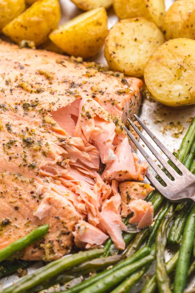 Sheet Pan Garlic Butter Salmon - Little Sunny Kitchen