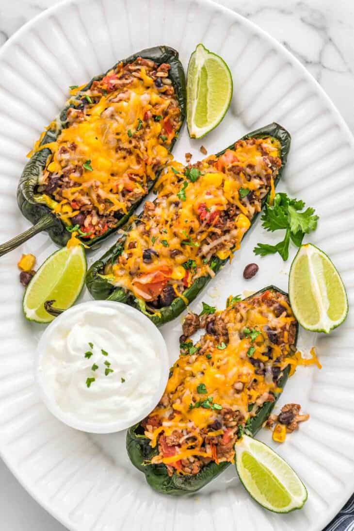 Stuffed Poblano Peppers Recipe - Little Sunny Kitchen