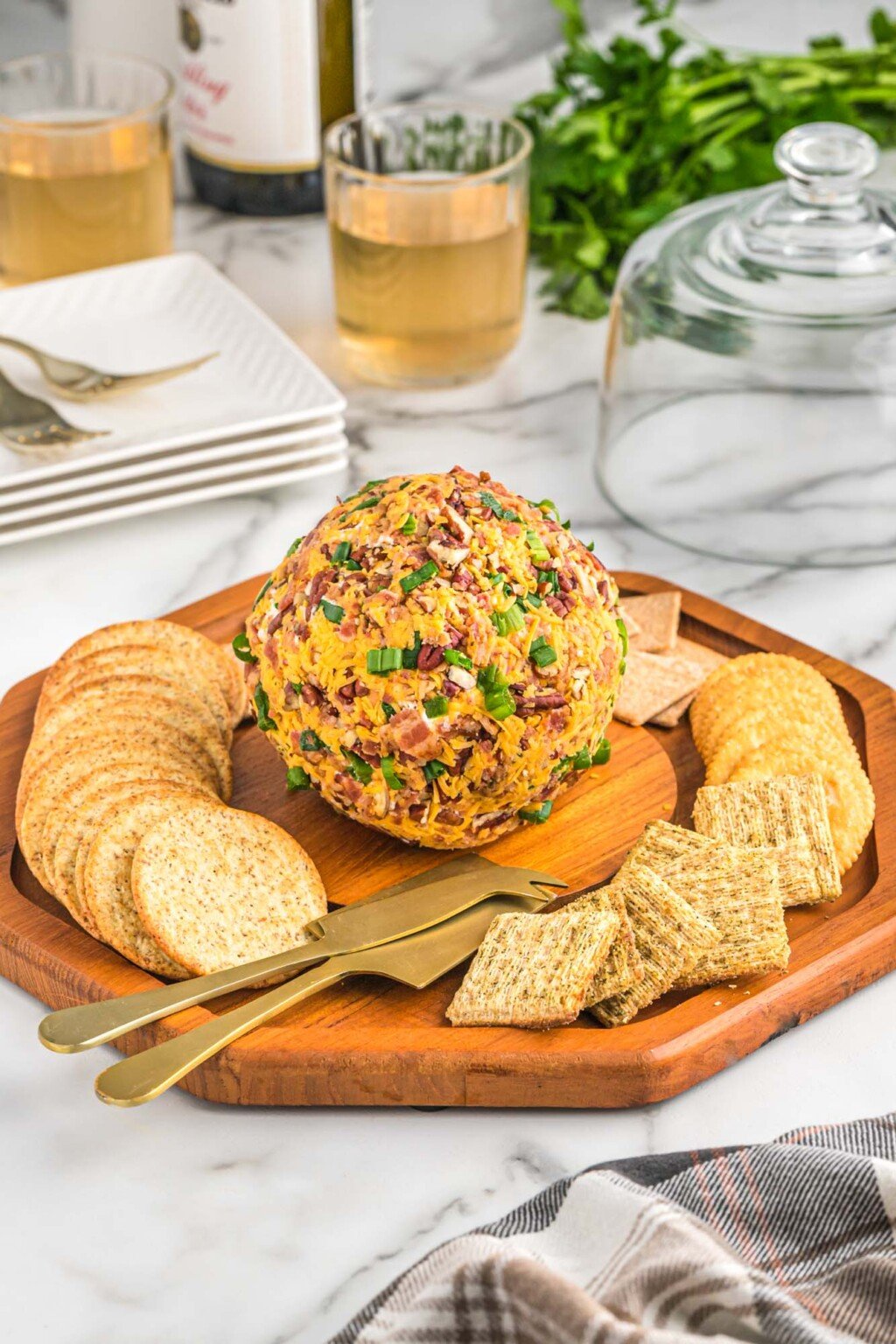 The Best Bacon Ranch Cheese Ball Recipe - Little Sunny Kitchen