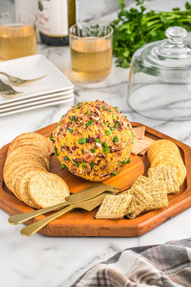 The Best Bacon Ranch Cheese Ball Recipe - Little Sunny Kitchen