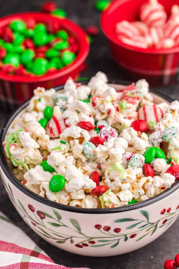 Christmas Popcorn Recipe (Christmas Crunch) - Little Sunny Kitchen