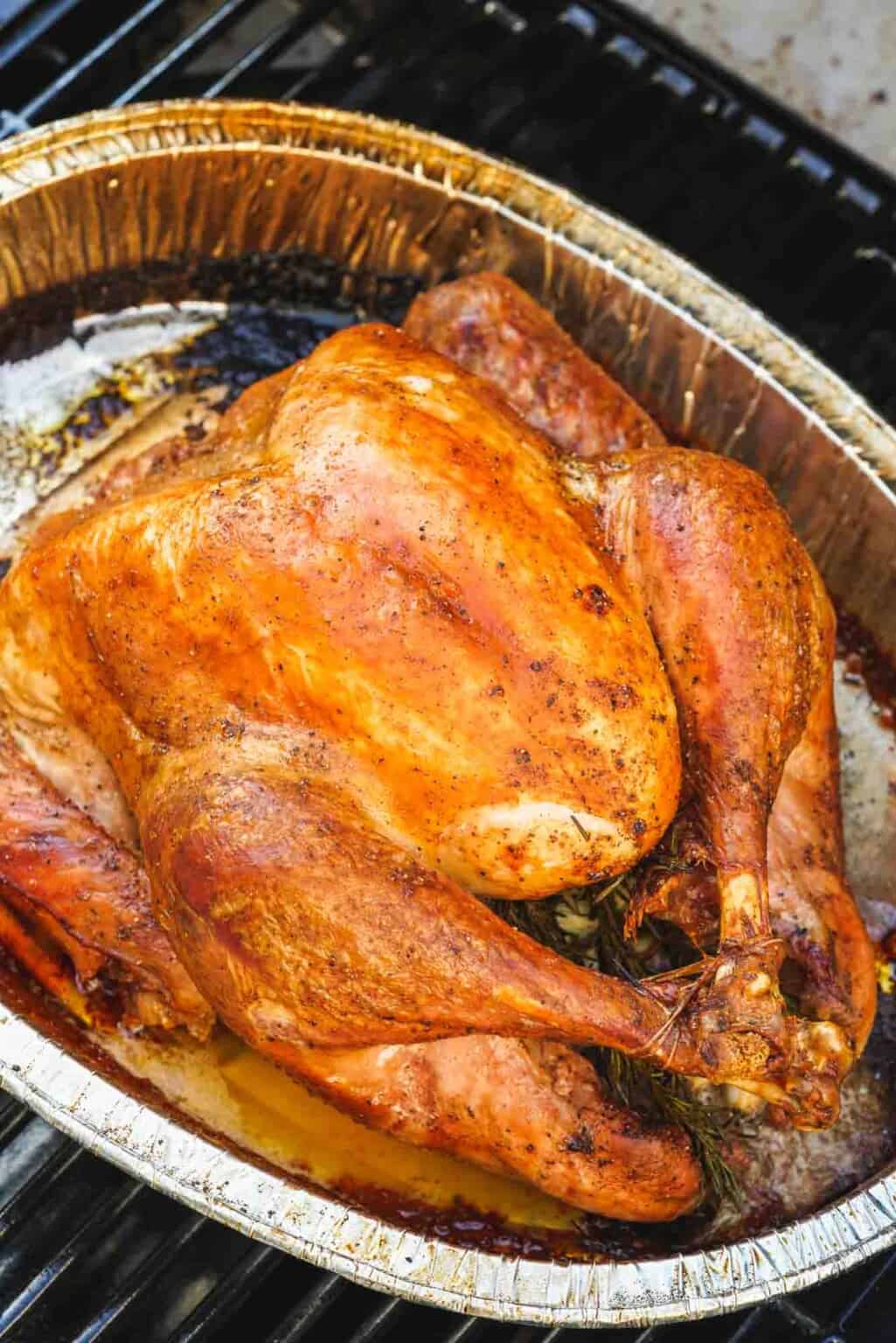 Grilled Turkey - How to Grill a Turkey for Thanksgiving (Golden and Juicy!)