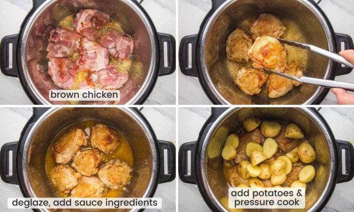 Instant Pot Honey Chicken Thighs (One Pot Meal) - Little Sunny Kitchen