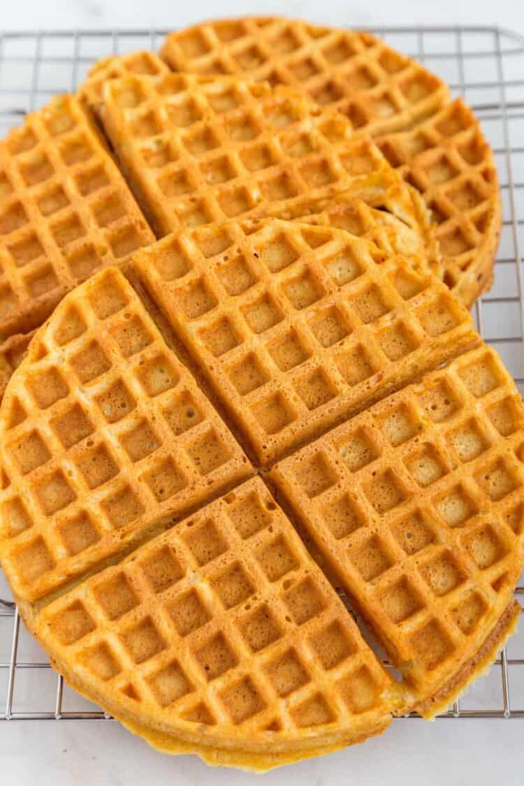 Easy Homemade Waffles (Fluffy & Crispy) - Little Sunny Kitchen