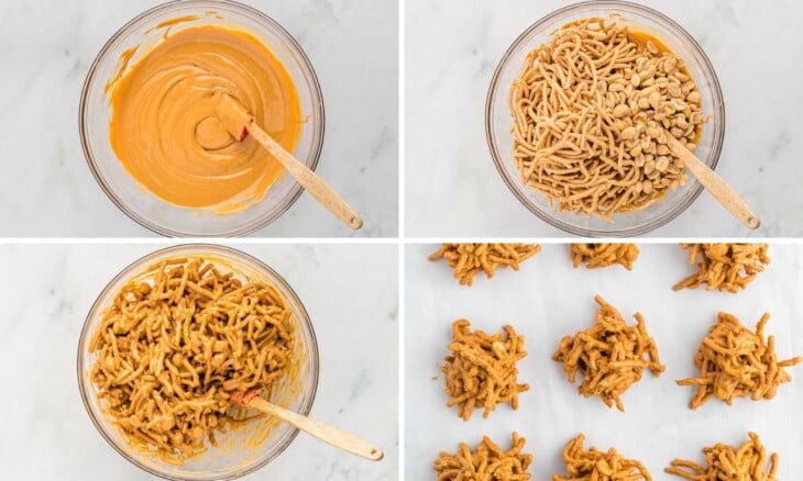 Butterscotch Haystack Cookies (No-Bake) - Little Sunny Kitchen