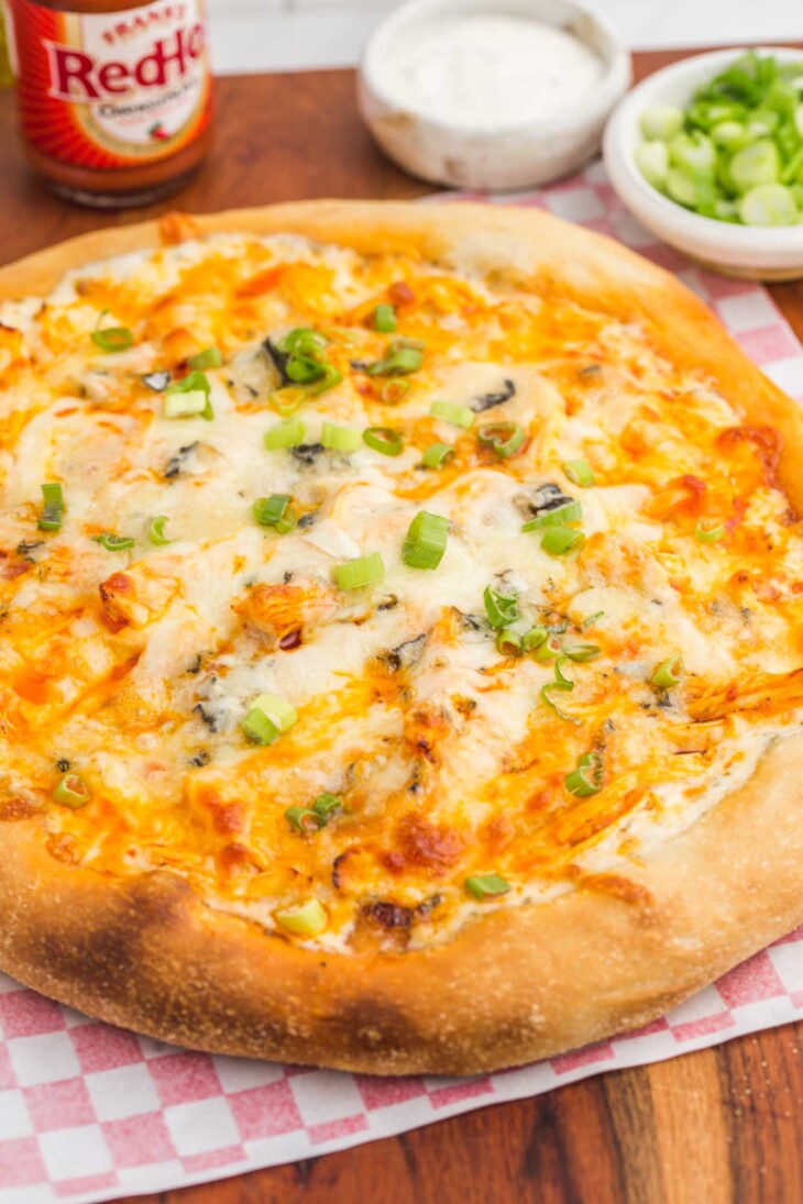The Best Buffalo Chicken Pizza - Little Sunny Kitchen