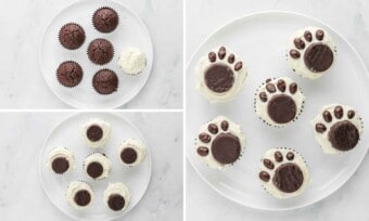 Polar Bear Paw Cupcakes (Easy Recipe!) - Little Sunny Kitchen