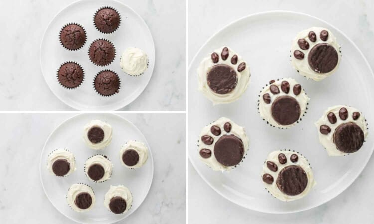 Polar Bear Paw Cupcakes (Easy Recipe!) - Little Sunny Kitchen