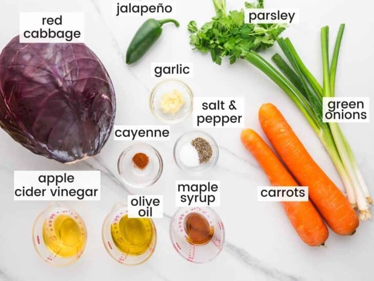 Healthy Red Cabbage Slaw Recipe - Little Sunny Kitchen