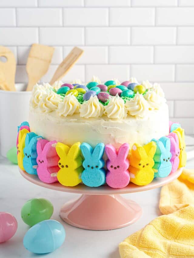 Easter Peep Cake - Little Sunny Kitchen