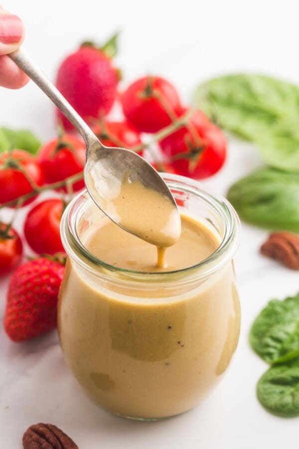 Easy Creamy Balsamic Dressing - Little Sunny Kitchen