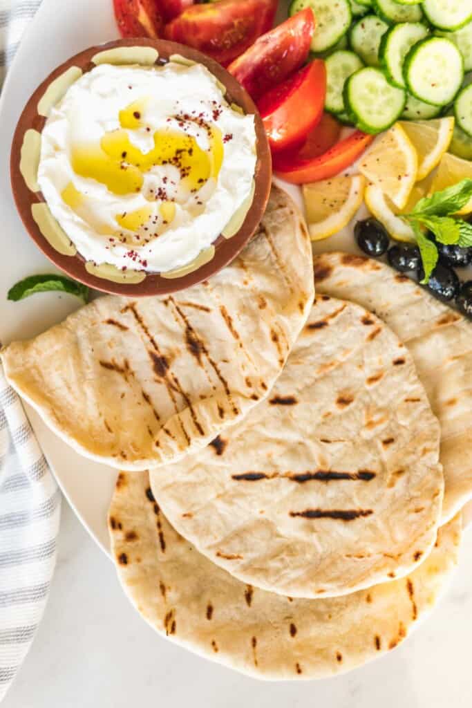Easy 2-Ingredient Yogurt Flatbreads - Little Sunny Kitchen