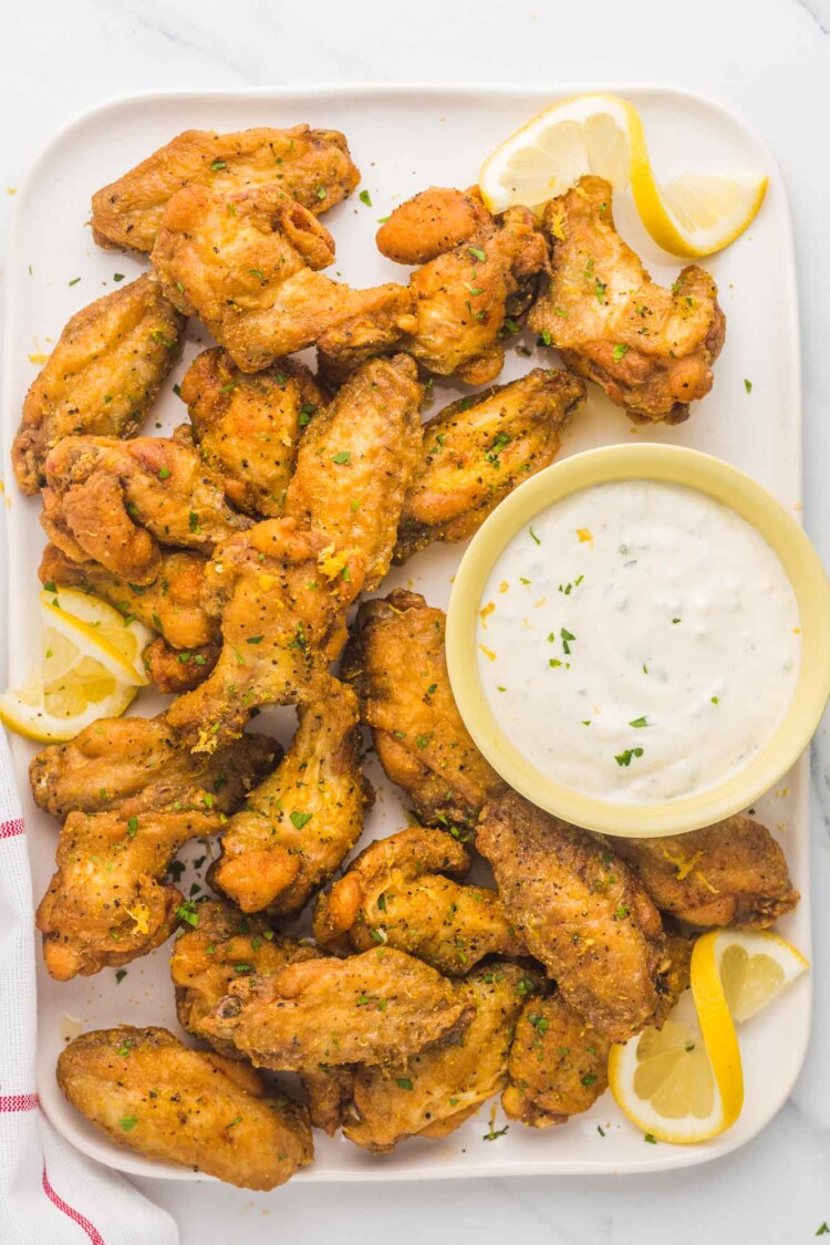 Extra Crispy Lemon Pepper Wings (3 Ways) - Little Sunny Kitchen