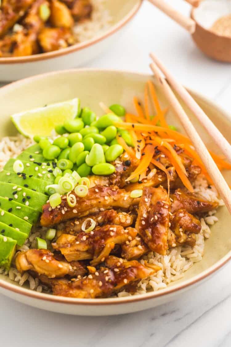 Easy Teriyaki Chicken Bowl - Little Sunny Kitchen